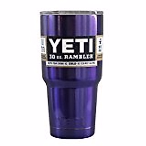 Yeti Rambler 30 Oz, Stainless Steel, Powder-coated, Custom Colors (Intense Purple)