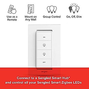 Sengled (E39-G8C) Light Compatible with Alexa, Google, SmartThings, HomeKit and Siri, Smart Hub Required Zigbee Switch Remote Control Bulbs ON/Off/Level Brightness, Dimmable, 1 Pack, White