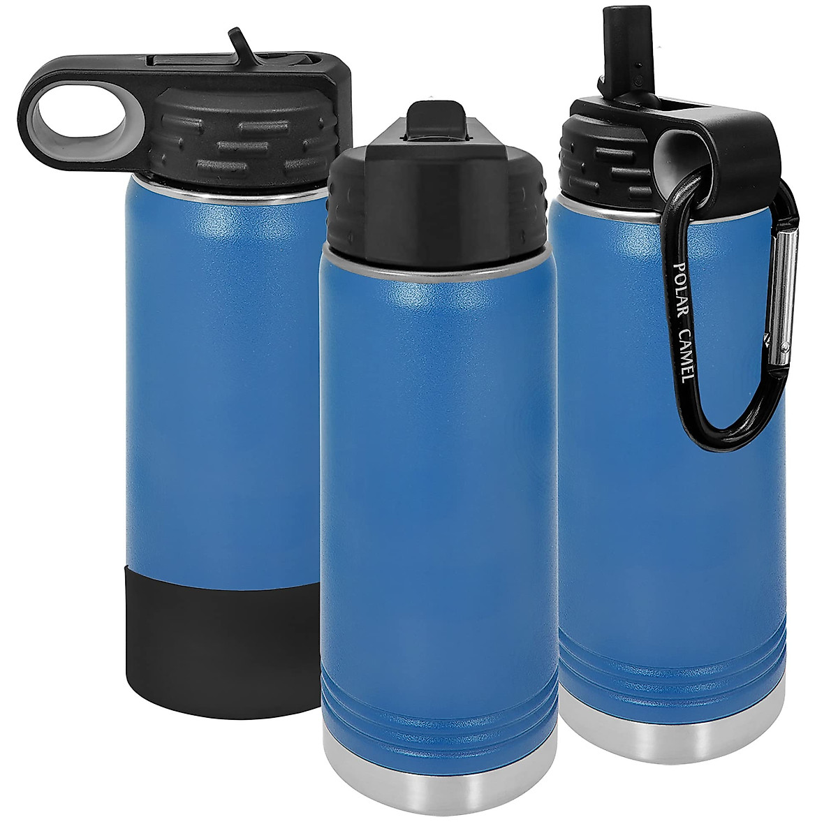 Polar Camel Water Bottle 20oz with Flip-Top Lid and Straw, Vacuum Insulated Flask, Stainless Steel Sports Double Wall Thermos Boys Girls Water Bottle (Royal Blue, 20 oz)