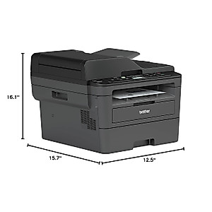 JAWFOAL Brother DCP-L2550DW All-in-One Wireless Monochrome Laser Printer, Print Scan Copy - 2400 x 600 dpi, 36 ppm, 250-Sheet, 50-Sheet ADF, Automatic Duplex Printing, Bundle