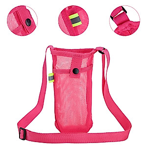 Tainehs Water Bottle Holder/Carrier with Adjustable Shoulder Strap Beach Bottle Bag Dog Water Bottle Sling/Sleeve for Sports Gym Hiking Camping Walking Travel Essentials