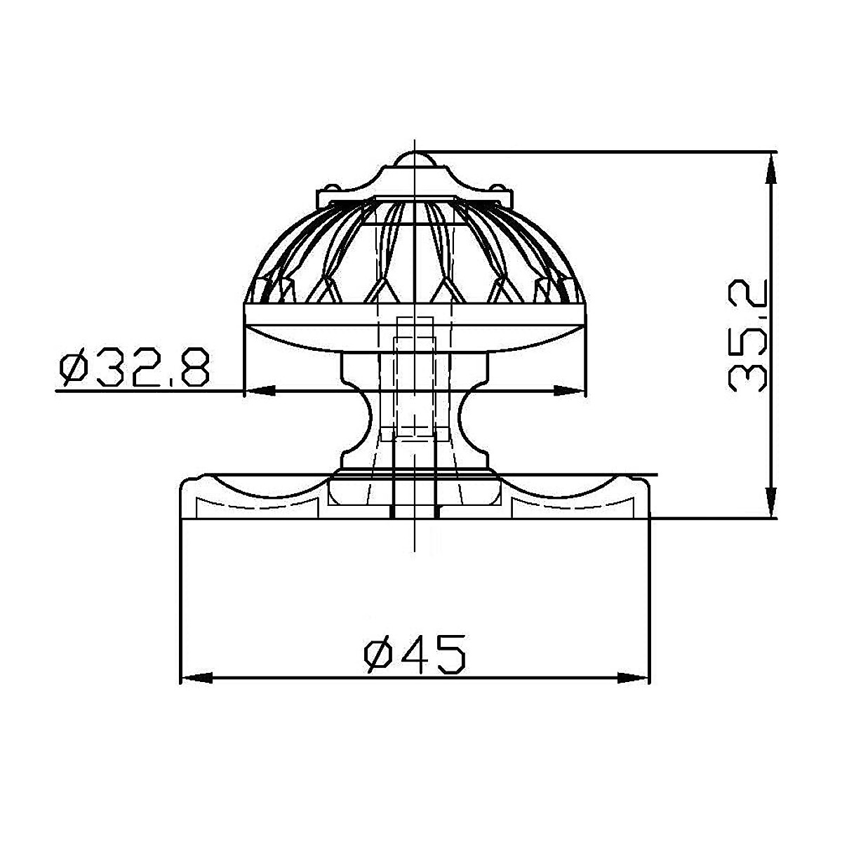 Richelieu Hardware BP16063244BB Montreuil Collection 1 5/16-inch (33 mm) Clear and Burnished Brass Eclectic Cabinet and Drawer Knob for Kitchen, Bathroom, and Furniture