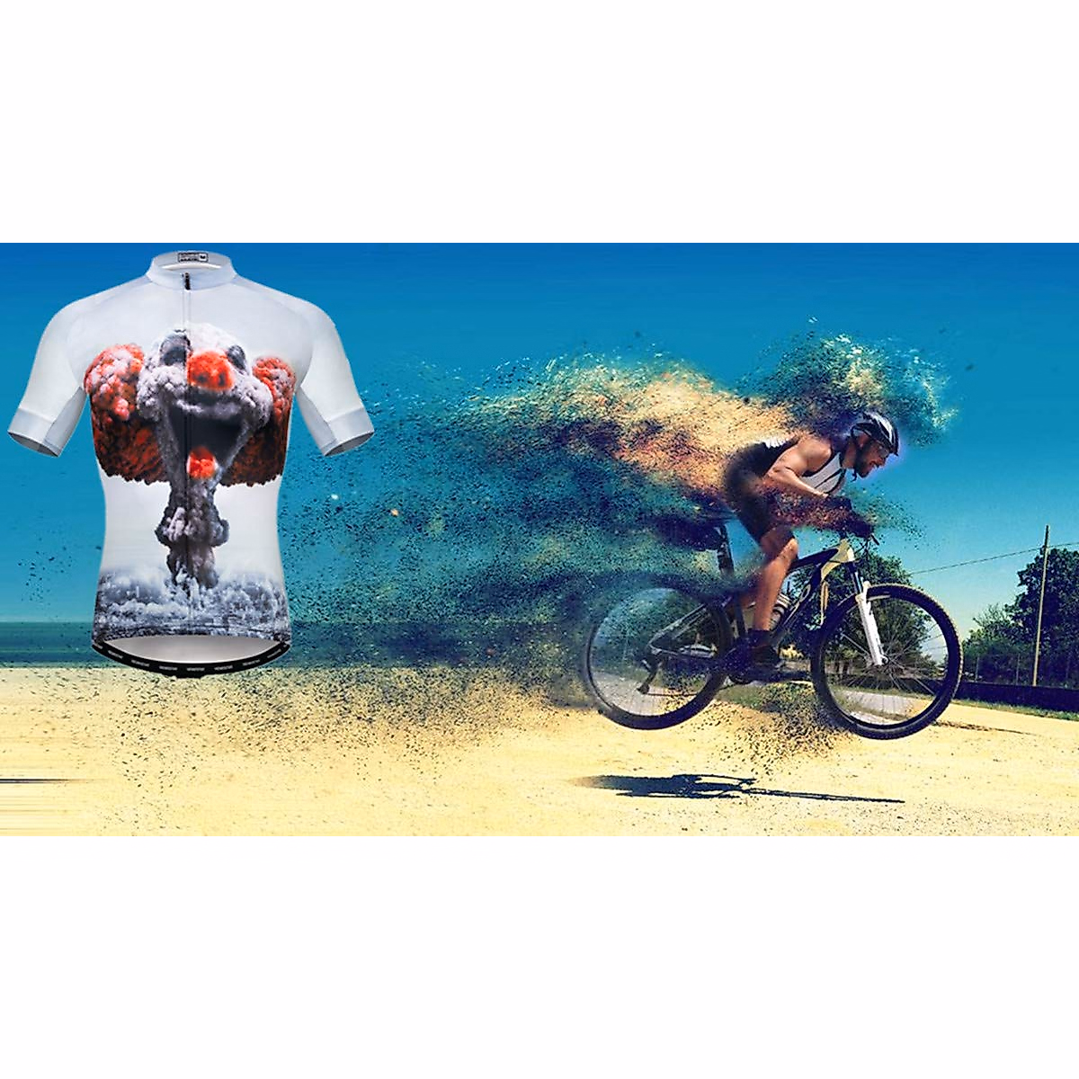 Men's Cycling Jerseys Wolf Print Bicycle Shirts Summer Road Bike Clothes Quick Dry Breathable