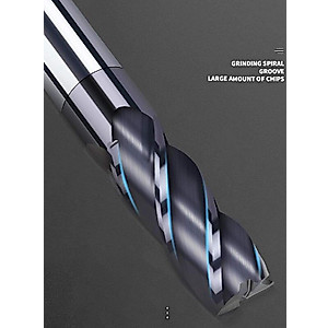 CNC End Mill Set, Carbide Tungsten Steel 4 Fultes Milling Cutter, Router Bits Rotary Bits Tool Straight Shank 2-12mm 8pcs