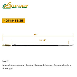 Ganivsor 105-1845 Lawnmower Traction Drive Control Cable for 22" Recycler Toro Front Drive Self Propelled Mowers