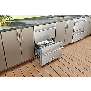 THOR Kitchen Indoor/Outdoor 24-Inch Freezer Drawer in Stainless Steel - Model TRZ24U