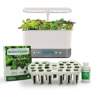 AeroGarden Harvest Elite Indoor Garden Hydroponic System with LED Grow Light and Herb Kit + AeroGarden Grow Anything Seed Pod Kit