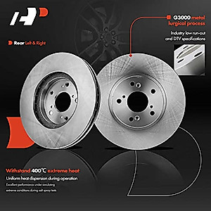 A-Premium Front and Rear Disc Brake Rotors and Pads Kit Compatible with Lexus TL 1999 2000 2001 2002 2003 12-PC Set
