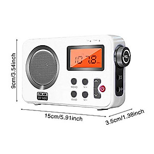 Shower Radio Speaker, AM/FM Radio with LCD Display,Portable Stereo Radio with Earphone Port for Home, Beach,Hot Tub, Bathroom, Outdoor
