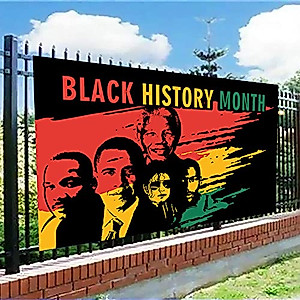 Black History Month Banner Backdrop Party Decorations - African BHM Worthwhile Commemoration National Black History Background Banner Decor Supplies