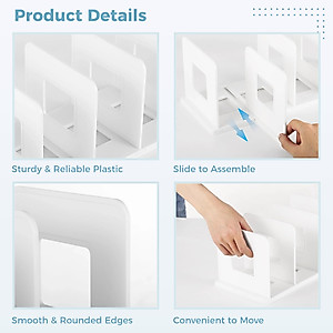 Tideme 4PCS Purse Organizers, 13.7 x 5.9 x 5.5-Inches,Adjustable Closet Organizer, Handbag Shelf Divider Storage Organizer for 8 Big Handbags/16 Small Handbags