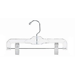 Only Hangers Children's Clear Plastic Pant/Skirt Hanger - 10" (50)