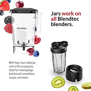 Blendtec Total Classic Original Blender, 90 oz WildSide+ Jar, 24 oz Twister Jar, and Spectacula Spatula - Black