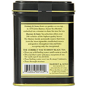 Harney & Sons Black Earl Grey Loose Leaf Tea, 4 Ounce