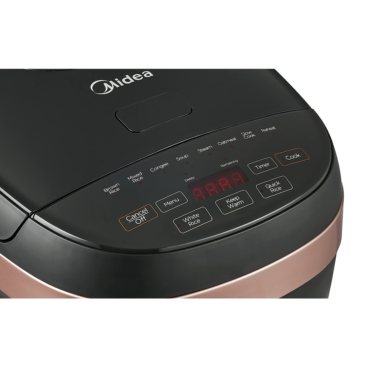 Midea Micom Rice Cooker 10 cups, 5L, 10-in-1 Multi-Functional Cooker, 20 cups Cooked Rice, Brown Rice, Soup, Oatmeal, Slow Cook, MB-FB50E205W