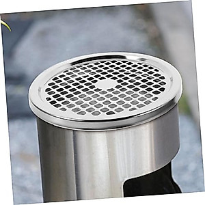 Zerodeko 1 Set Trash Can Accessories Ashtray Office Trash Can Trash Bin Outdoor Trashcan Outdoor Garbage Can Trays Garbage Bin Garbage Can Outdoor Ash Tray Stainless Steel Silver