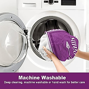 Get Well Soon Gifts, Feel Better Gifts for Women, After Surgery Recovery Gifts for Women, Healing Thoughts Blanket Gifts, Purple Inspirational Positive Energy Flannel Fleece Blanket 60x50inch