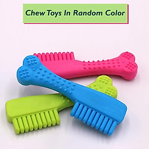 Mintique 1x Pet Chew Toy Soft-Rubber Resistant Playing Chewing Rubber Chew Toy for Cat and Dog Comb Shaped (14cm)
