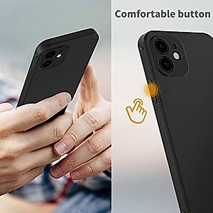 EasyAcc Slim Case for iPhone 12, Thin Matte Black TPU Phone Cases Finish Profile Soft Back Protective Cover Compatible with iPhone 12 2020