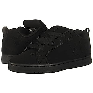 DC Men's Court Graffik Skate Shoe, Black/Black/Black, 9 D D US