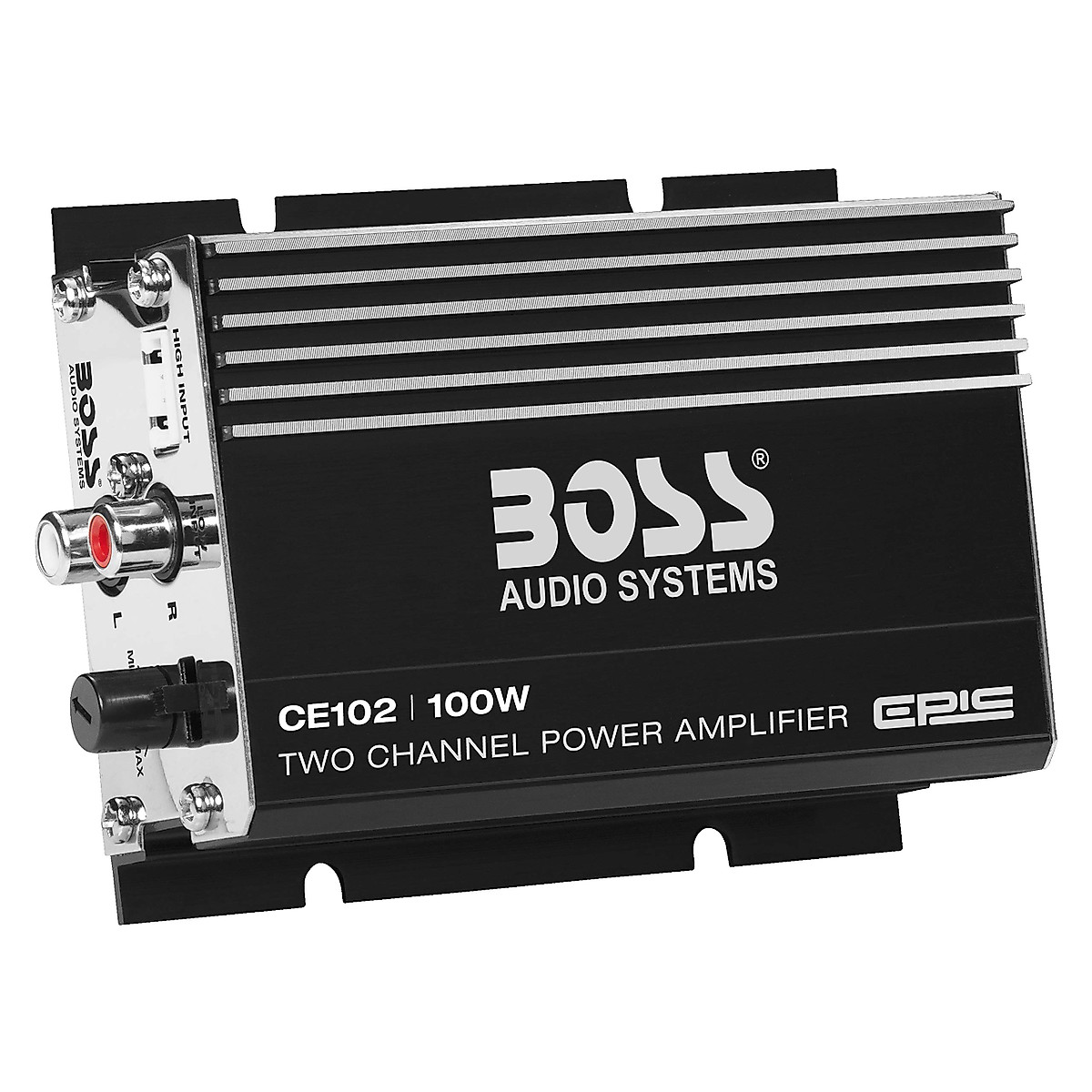 BOSS Audio Systems CE102 2 Channel Car Amplifier - 100 Watts, Full Range, Class A/B, IC (Integrated Circuit)
