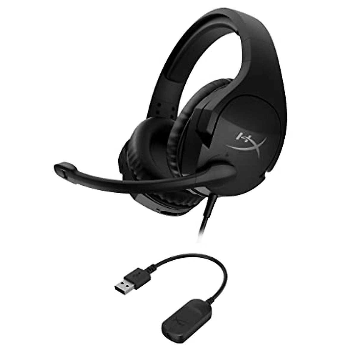 HyperX Cloud Stinger S – Gaming Headset, for PC, Virtual 7.1 Surround Sound, Lightweight, Memory Foam, Soft Leatherette, Durable Steel Sliders, Swivel-to-Mute Noise-Cancelling Microphone, Black