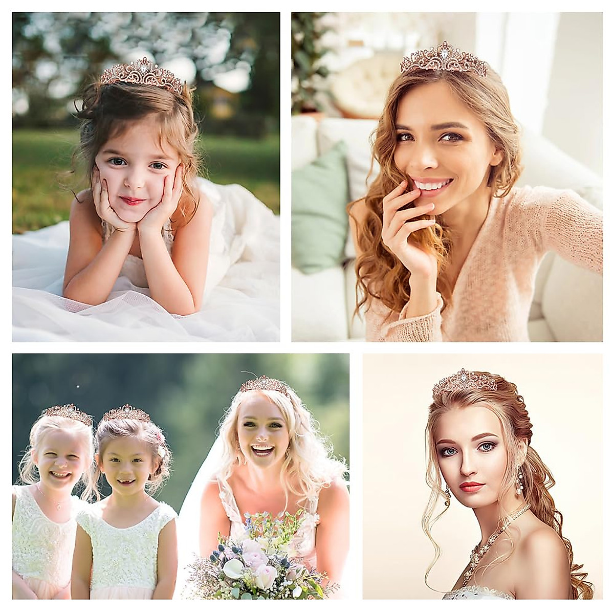 Birthday Sash, Headband, Tiara, and Rose Gold Decorations for Women and Girls