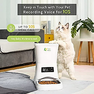 S.Y. 7L Automatic Cat Feeder Wi-Fi Enabled Smart Pet Feeders for Dogs and Cats, Auto Timed Dry Food Dispenser with Portion Control, APP Control