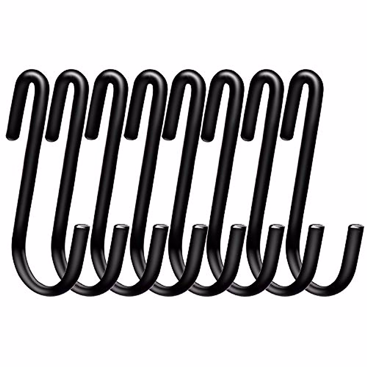 30 Pack ESFUN Heavy Duty S Hooks Black S Shaped Hooks Hanging Hangers Pan Pot Holder Rack Hooks for Kitchenware Spoons Pans Pots Utensils Clothes Bags Towels Plants