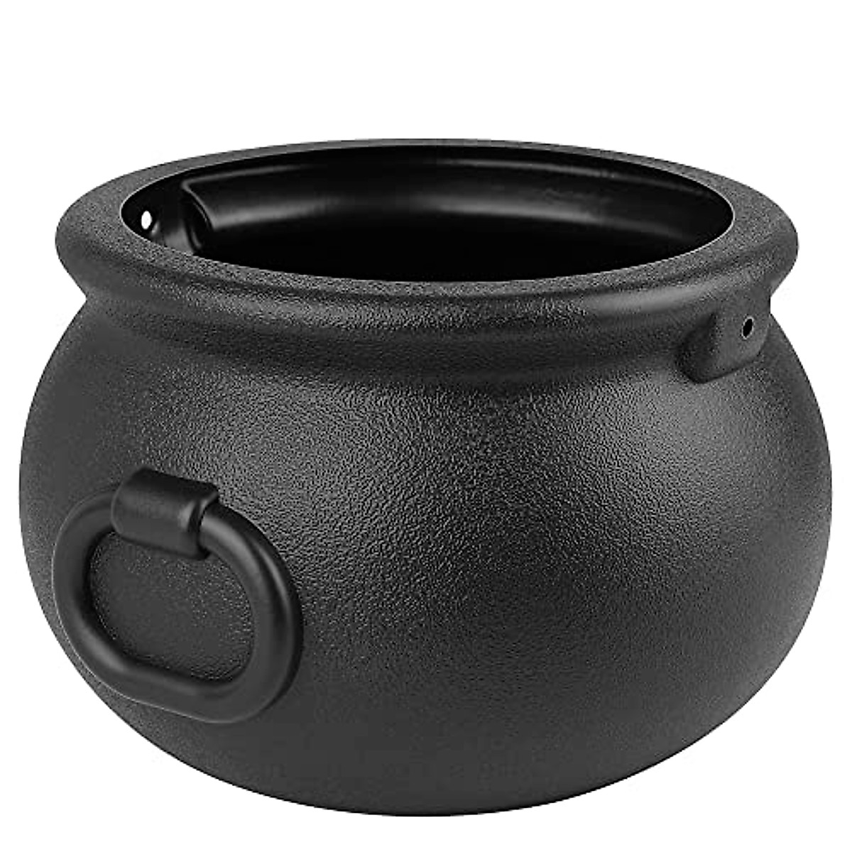 Glocamping 11" and 7.4” Package Large Easter Day And Halloween Black Plastic Witch Cauldron Kettle, Candy Holder, Party Favor Decoration