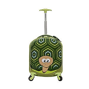 Rockland Jr. Kids' My First Hardside Spinner Luggage, Turtle, Carry-On 19-Inch, Telescoping Handles