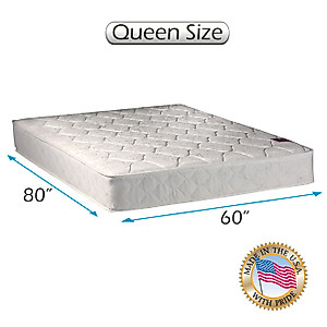 DS USA Legacy 1-Sided None Flip Full XL Size Mattress Only with Mattress Cover Protector - Fully Assembled, Good for Your Back, Orthopedic, Longlasting