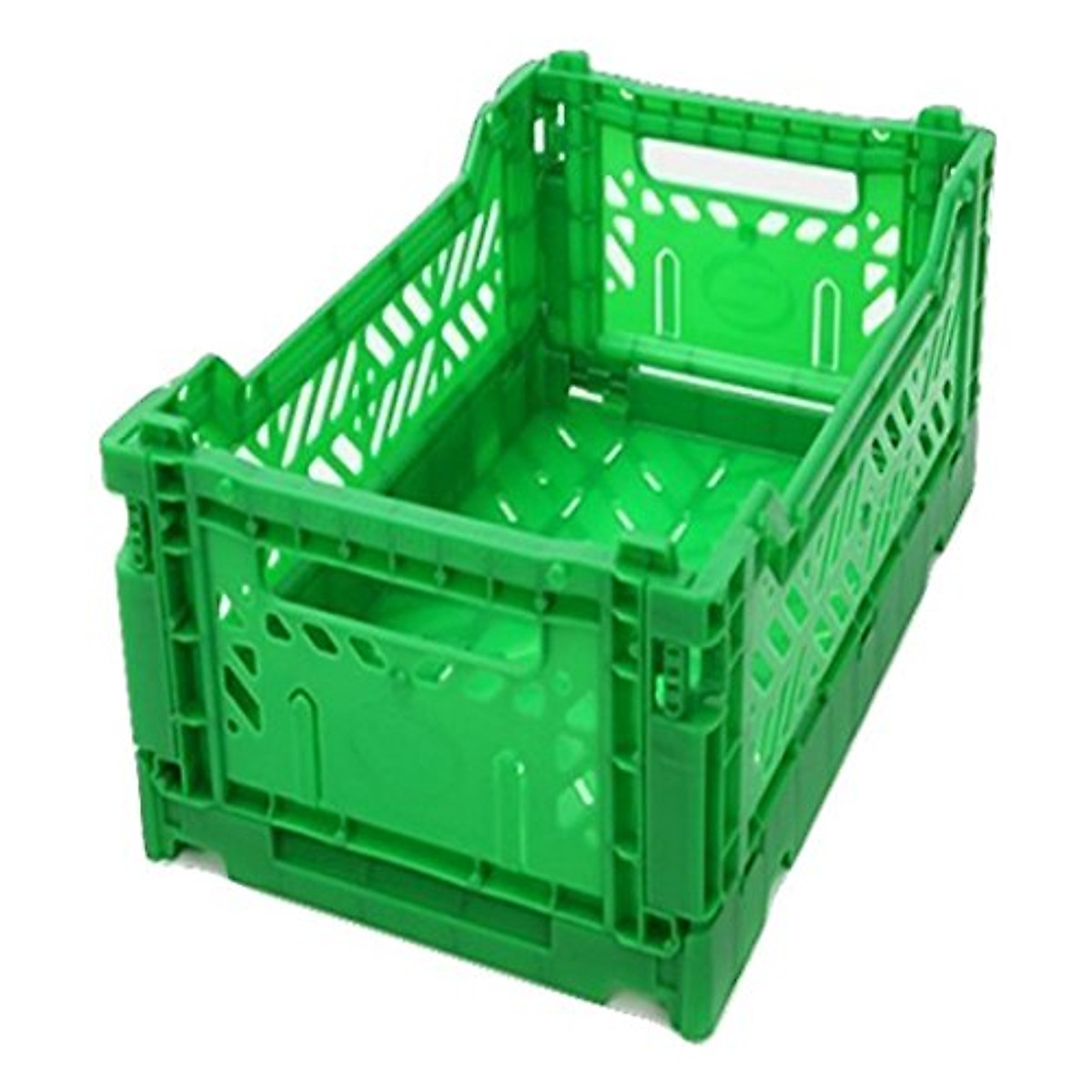AYKASA Collapsible Storage Bin Container Basket Tote, Folding Basket Crate Container : Storage, Kitchen, Houseware Utility Basket Tote Crate Mini-Box (Green)
