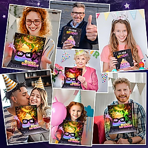 Birthday Card | Musical Pop Up Birthday Cards w Lights | Blow Out Candle and Play Rocking Happy Birthday Music Pop-Up Card | Cool Greeting Card for the Coolest | for Him & Her, Men & Women