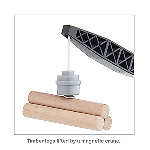 Orbrium Toys 5 Cargo Train Car Set for Wooden Railway Fits Thomas The Tank Engine Chuggington Brio