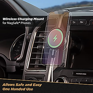 Scosche MSHODVMPD20-SP Compatible with MagSafe Chargers MagicMount MSC Vent/Dash 4-in-1 Car Mount Kit, Black