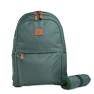 Natemia Diaper Backpack - Water-Resistant Baby Diaper Bag with Pockets, Stroller Straps, and Portable Changing Pad Included