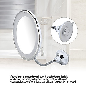 Makeup Mirror, 10 x 8 Easy to Install Suction Cup Makeup Mirror for Makeup