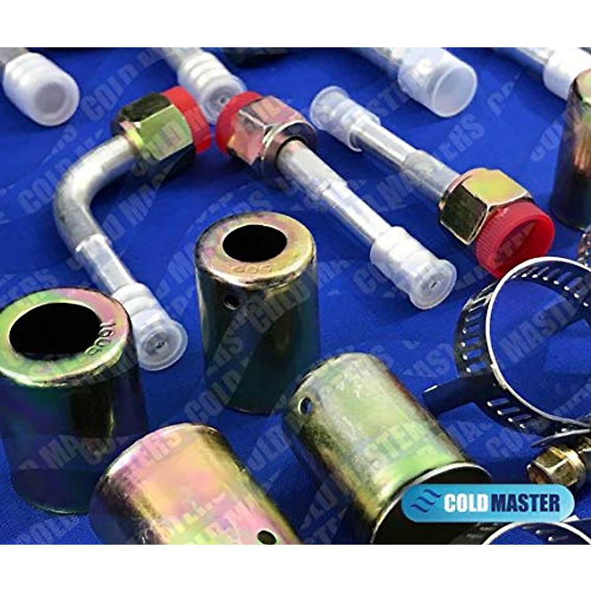 A/C KIT UNIVERSAL UNDER DASH EVAPORATOR HD KIT AIR CONDITIONER 12V 450A-000LR-C CHROME RECTANGULAR LOUVERS