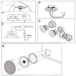 ePathChina® 2pcs 5 Inch 60W 2 Way Coaxial Car Speakers Automobile HiFi Full Range Frequency Sensitivity Power Loudspeaker