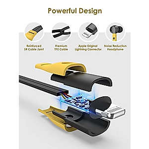 iPhone Headphones Wired with Lightning Connector, Wired Earbuds for iPhone,Apple MFi Certified Earphones with Microphone & Volume Control，Compatible for iPhone 14/13/12/11/Pro Max/XR/XS/X/8/7/SE