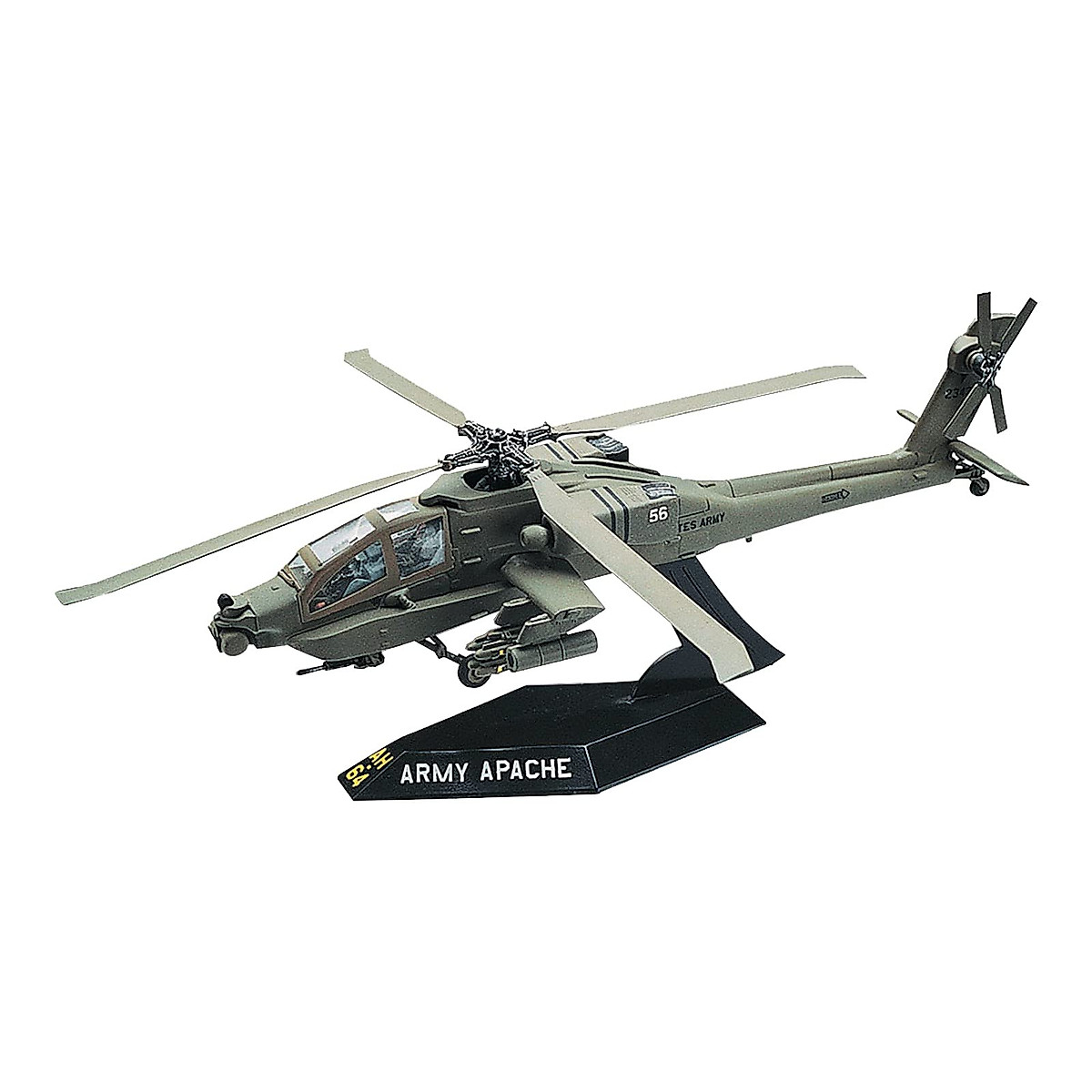 Revell SnapTite Apache Helicopter Plastic Model Kit Brown