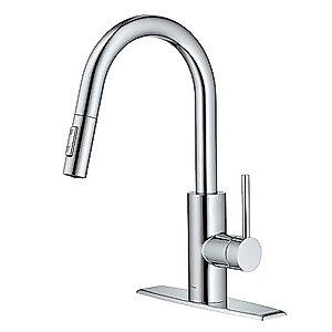 Kraus KPF-2620CH Oletto Single Lever Pull Down Kitchen Faucet, 16 Inch, Chrome