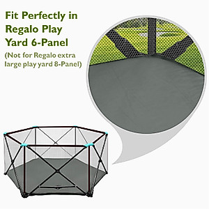 Hoybell Playpen Mattress, Compatible with Regalo My Play Play Yard, Self Inflatable Comfortable with Carry Case - Dark Grey