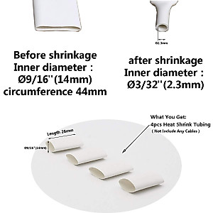 6:1 Dual Wall Adhesive Super Heat Shrink Tubing,Wire Repair,Mac Book Air Pro Charging Cable Crack Damage Charge Repair,Mouse Cable Protector,Saver Cover for Type C,iPhone,Apple Lightning,HDMI (4)