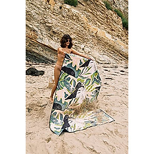 Nomadix Festival Blanket - Perfect for Picnics, Camping, & Lawn Seating - Plush Top & Water Resistant Base - Made with Post Consumer Recycled Materials - Palms Night - 60x70