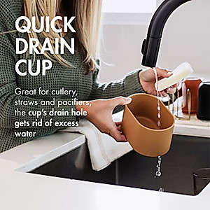 Boon ARC Modular Baby Bottle Drying Rack — Includes Silicone Drying Mat, Accessory Cup, and 7-Prong Wire Bottle Rack — Baby Essentials