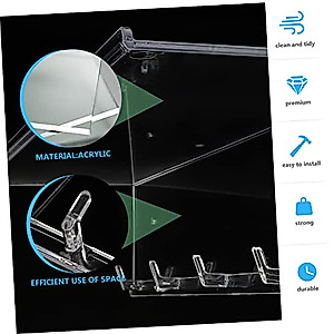 CORHAD 2pcs Wall Shelf Small Floating Shelves Bathroom Floating Holder Hanging Shelves for Wall Hanging Decor Black Floating Shelves Wall Display Shelf Basket Shelves Acrylic Transparent