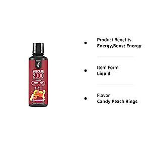 InnoSupps Volcarn 2000 - Advanced Fat Burning Liquid | L-Carnitine, GBEEC, Boost Energy, ATP Enhancer | Caffeine Free, No Artificial Sweeteners | 32 Servings (Candy Peach Rings)