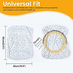 Orzbow Carseat Cover Liner Universal, 100% Cotton Carseat Cover Breathable Prevent Wear & Dirt Suitable Carseat (0-12m）